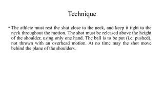 shotput new.pptx. Styles of Shot Put Measurement of Shot Put ...