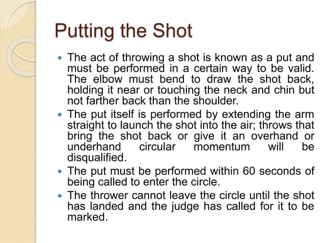 Shot Put PPT Shot Put PPT