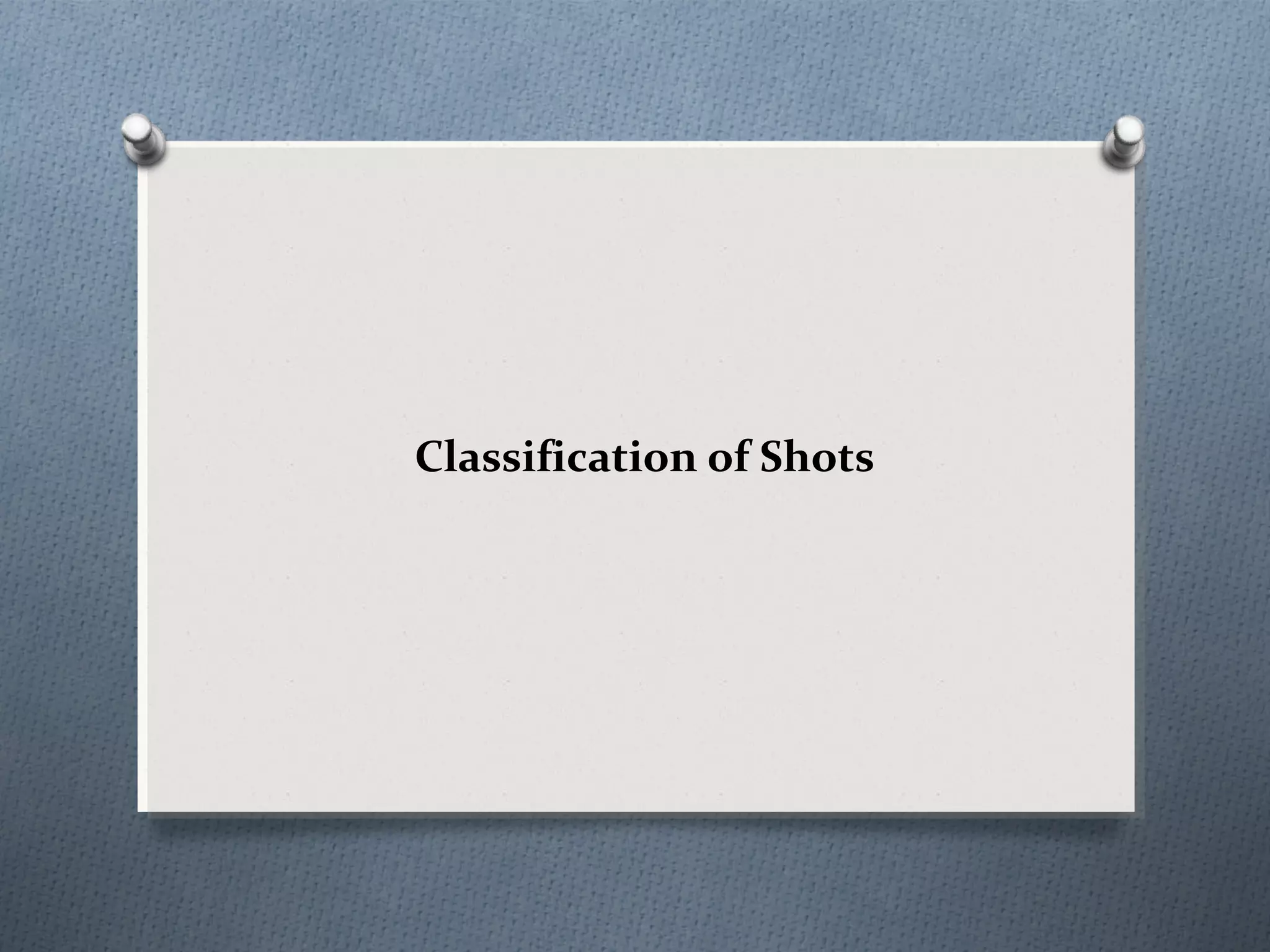 Classification of Shots | PPT