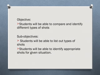 Classification of Shots | PPT