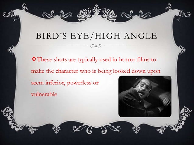 Shots and angles in horror films | PPTX | Video Production | Content ...