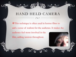 Shots and angles in horror films | PPTX