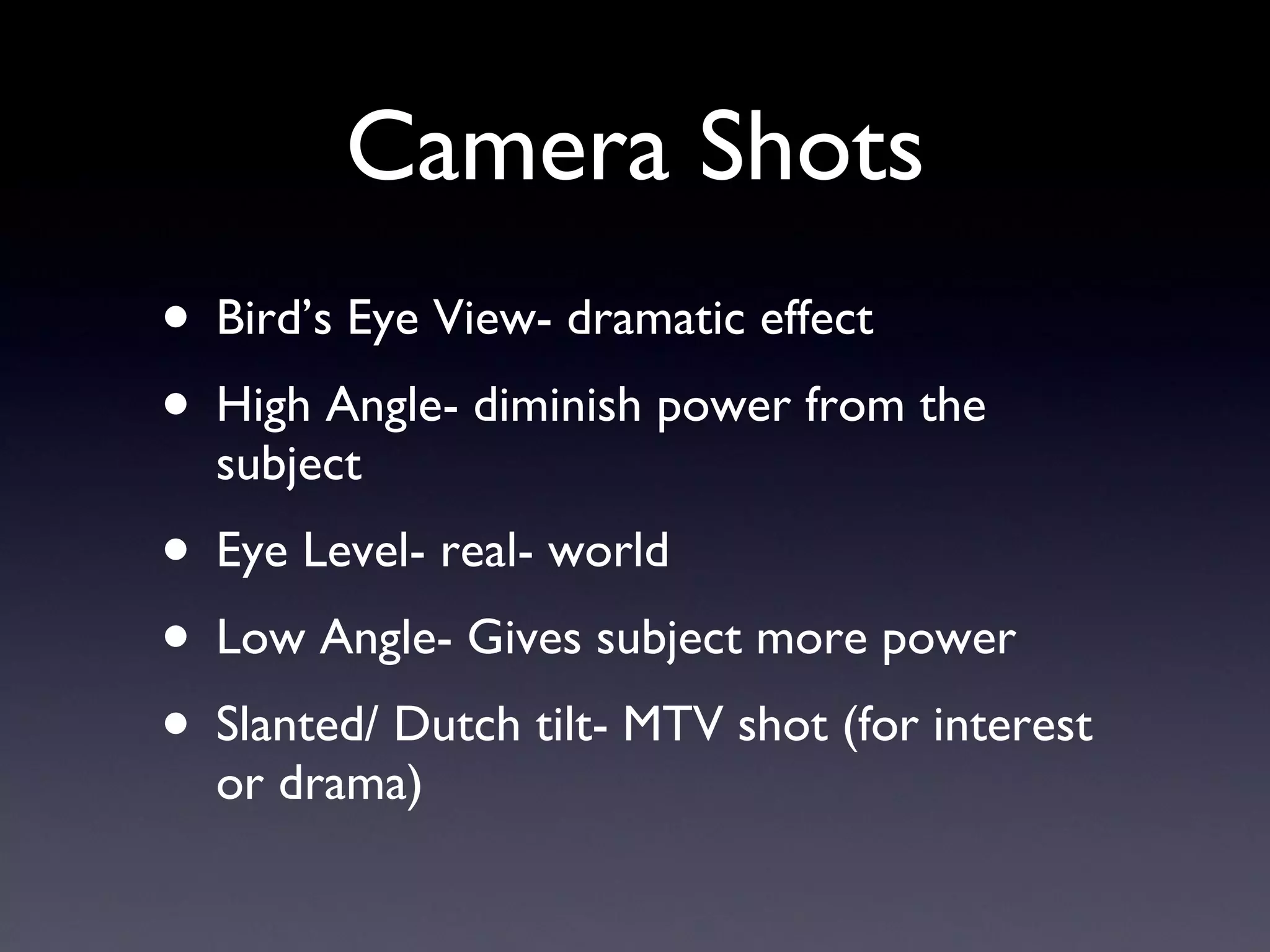 Shot types | PPT