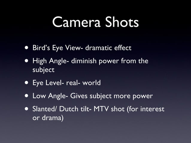Shot types | PPT