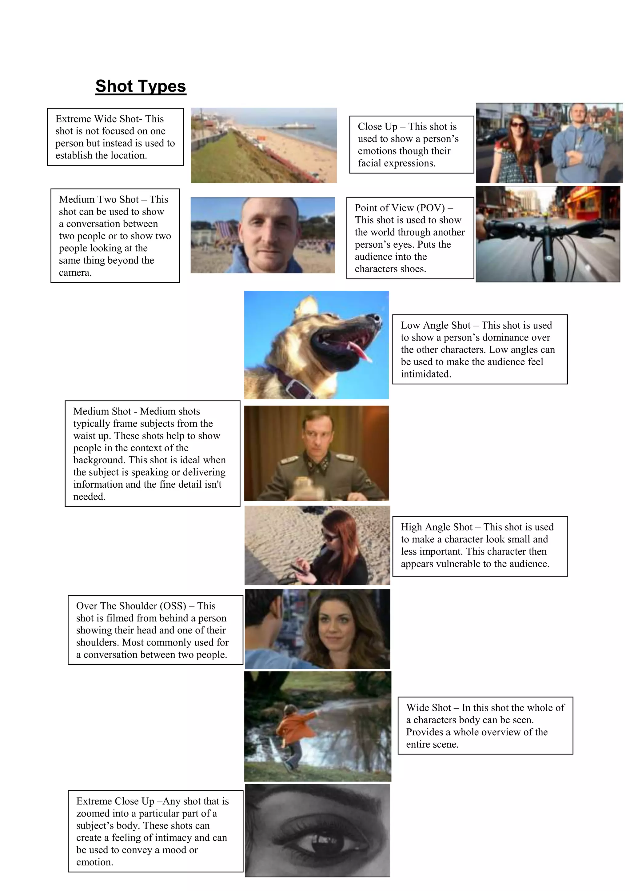 Shot Types | DOCX