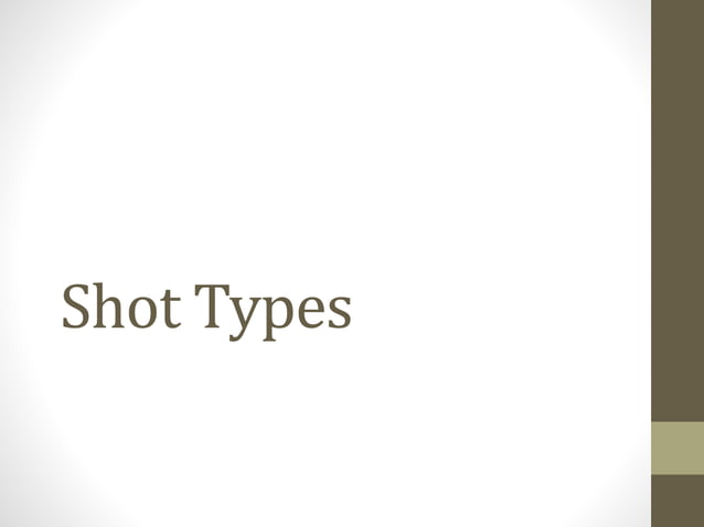 Shot types | PPTX | Video Production | Content Production
