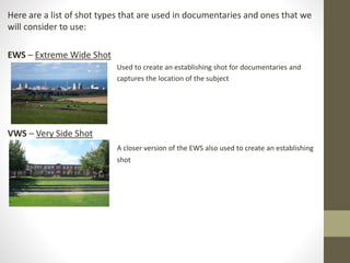 Shot types | PPTX | Video Production | Content Production