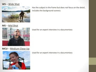 Shot types | PPTX | Video Production | Content Production