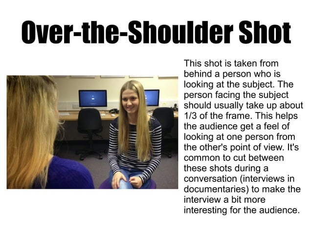 Shot types and codes and conventions of interviews | PPT