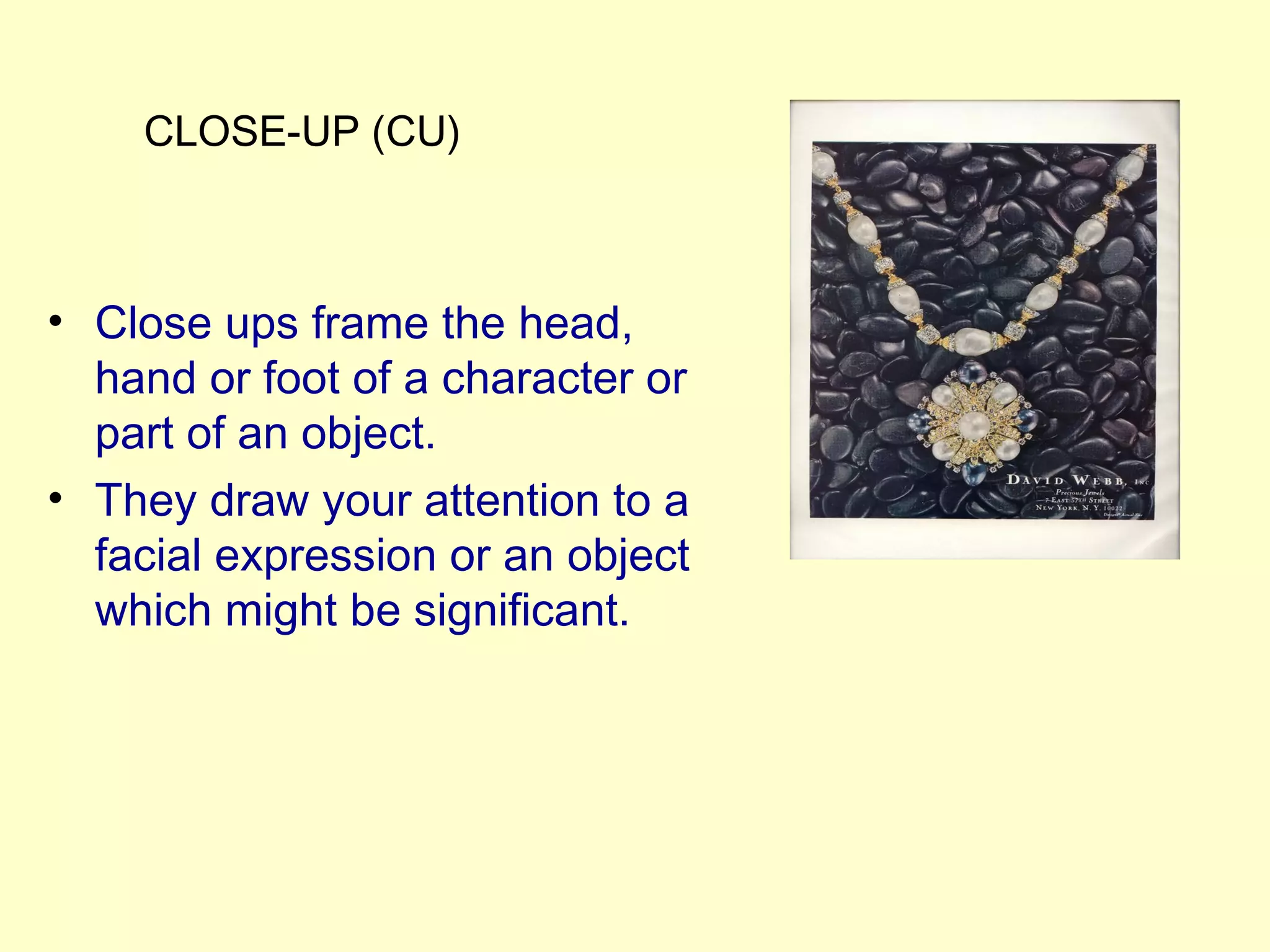 Shot Types/ Framing of Shots | PPT