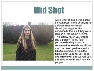 Shot types and Codes and Conventions of Interviews | PPT