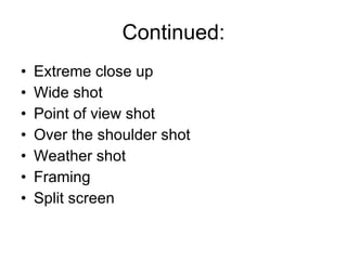 Shot types and meaning | PPT