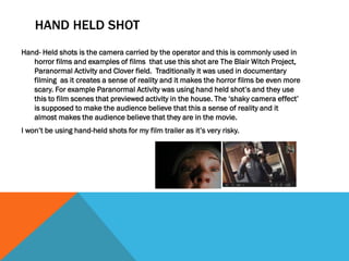 Shot types in horror films | PPTX