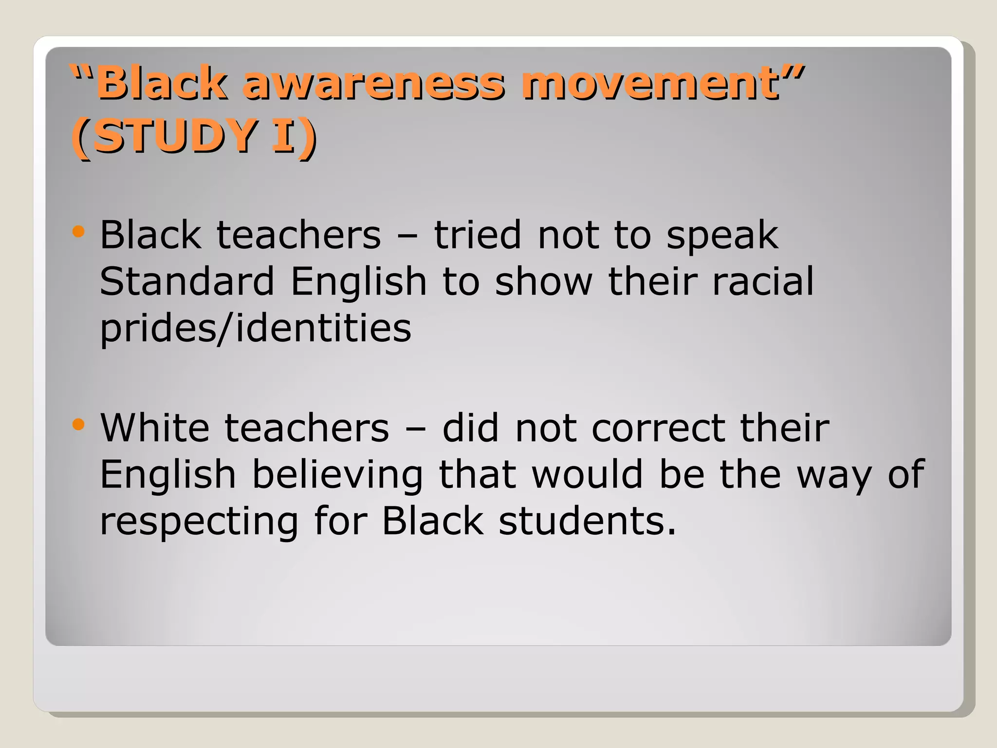 Should We Teach Standard English | PPT