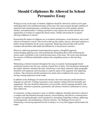 Should Cellphones Be Allowed In School Persuasive Essay.pdf
