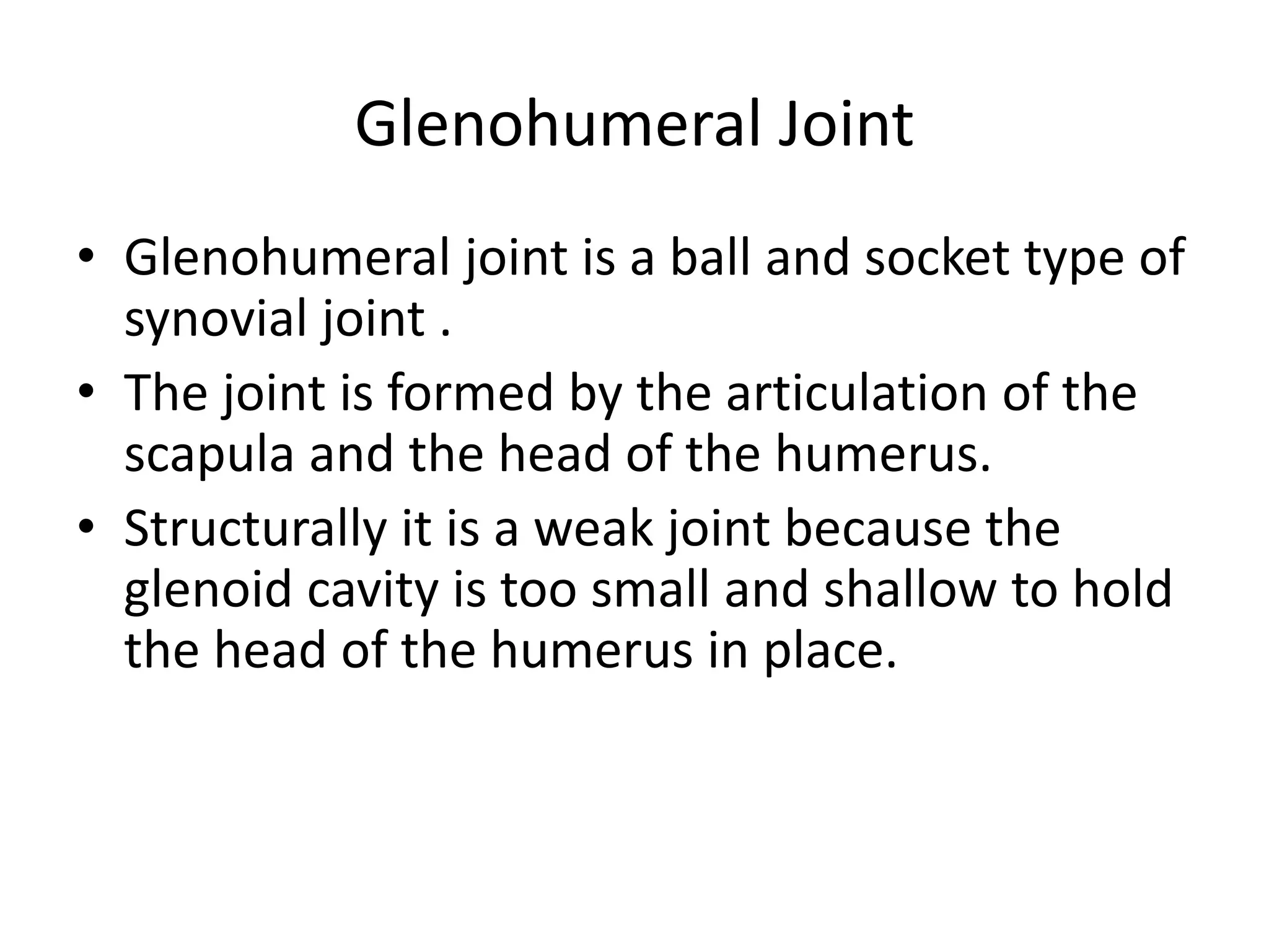 anatomy and biomechanics of Shoulder joint | PPT