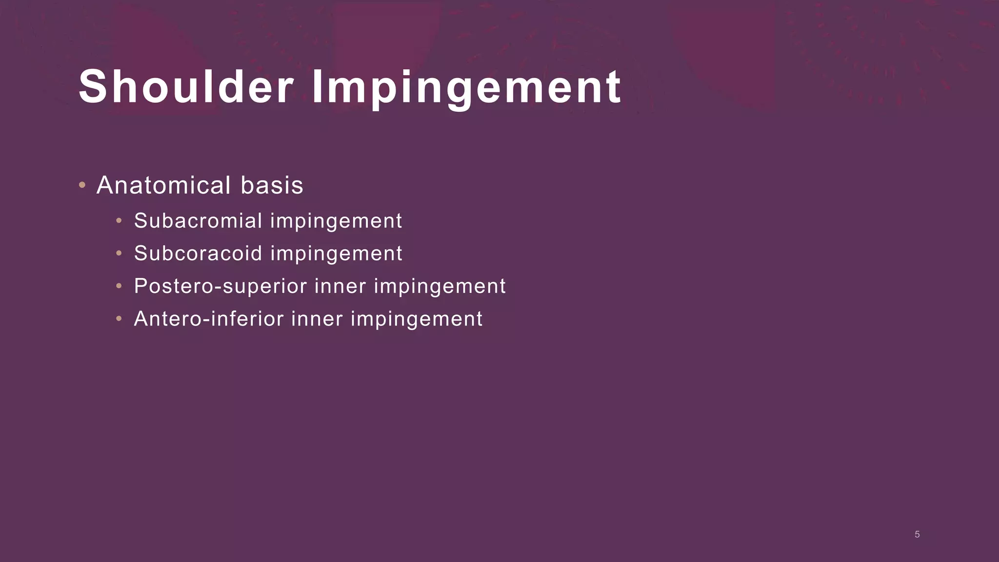 Shoulder Impingement - conservative management overview | PPSX | Death ...