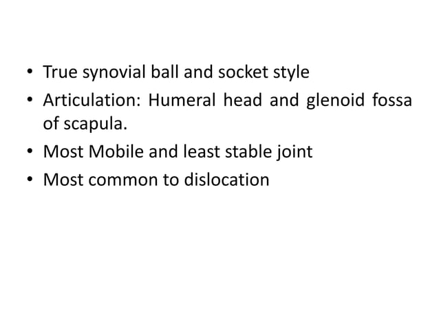 Anatomy and Biomechanics of shoulder complex | PPT