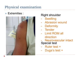 Case conference shoulder dislocation | PPT