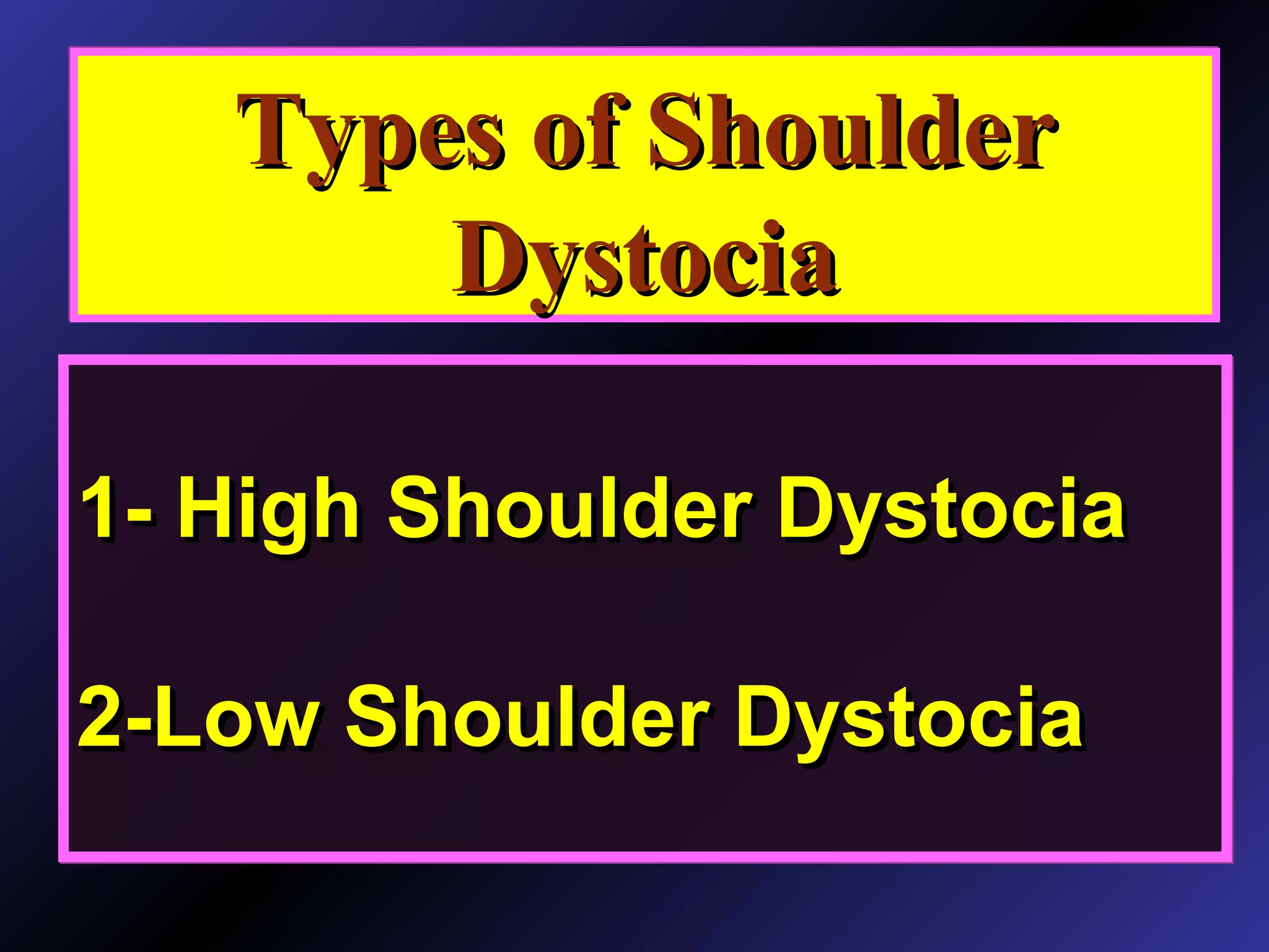 Shoulder dystocia | PPT