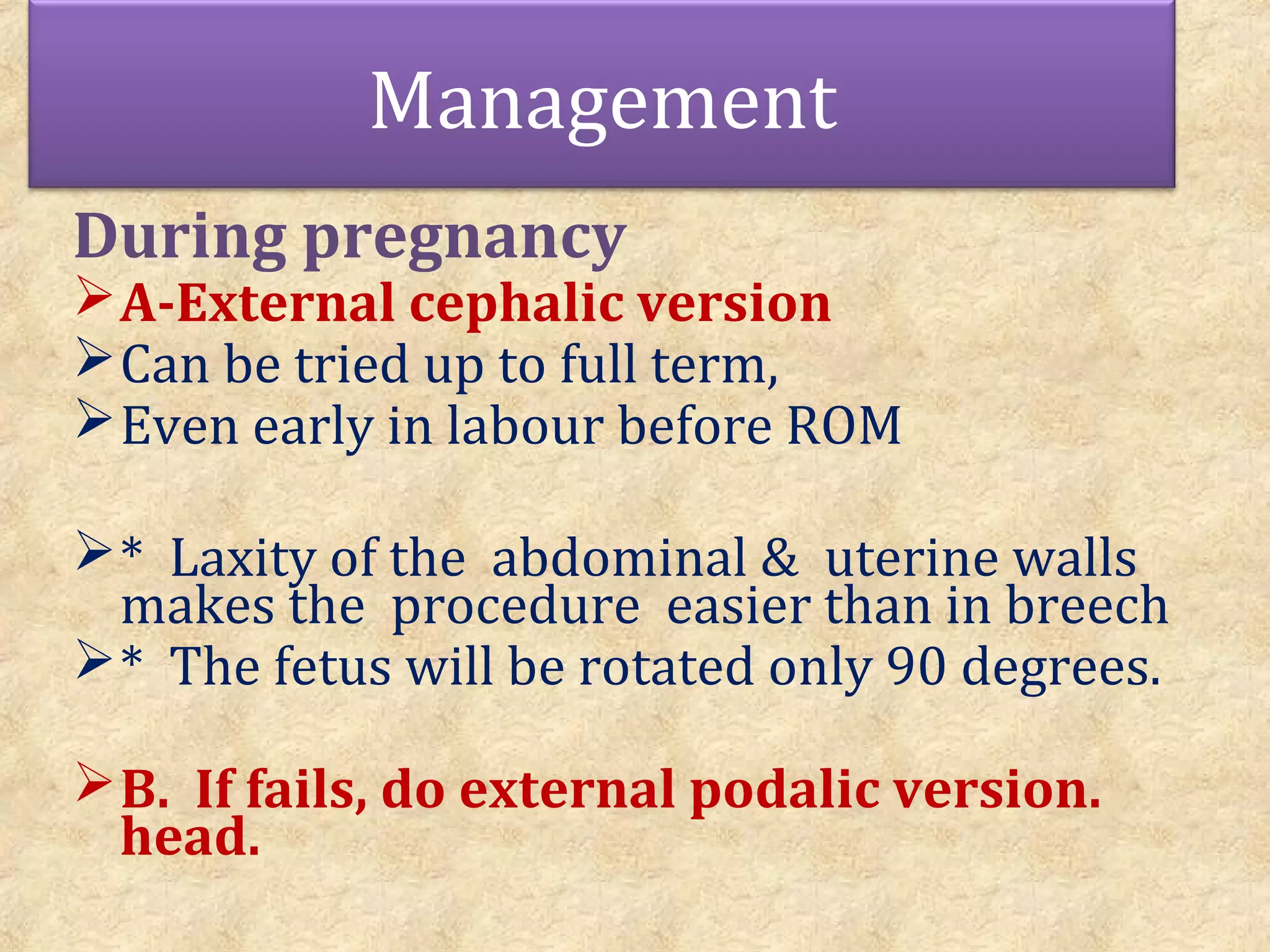 Shoulder presentation | PPT