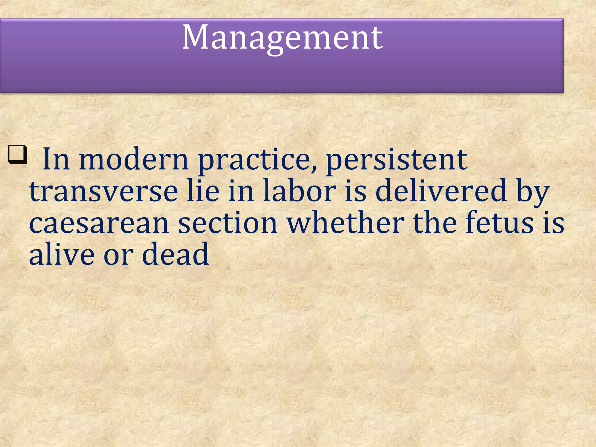 Shoulder presentation | PPT