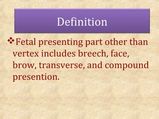 Shoulder presentation | PPT