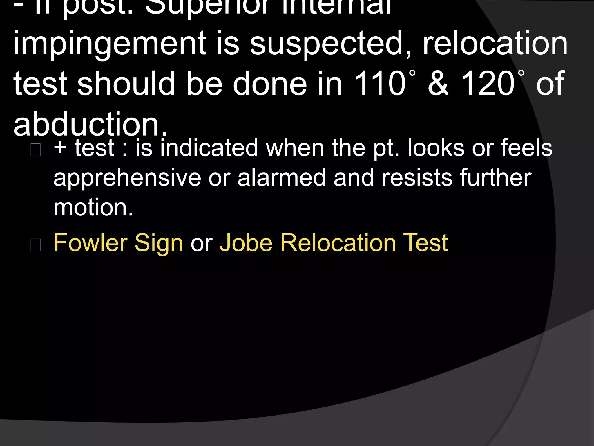 Shoulder - Special Tests | PPTX