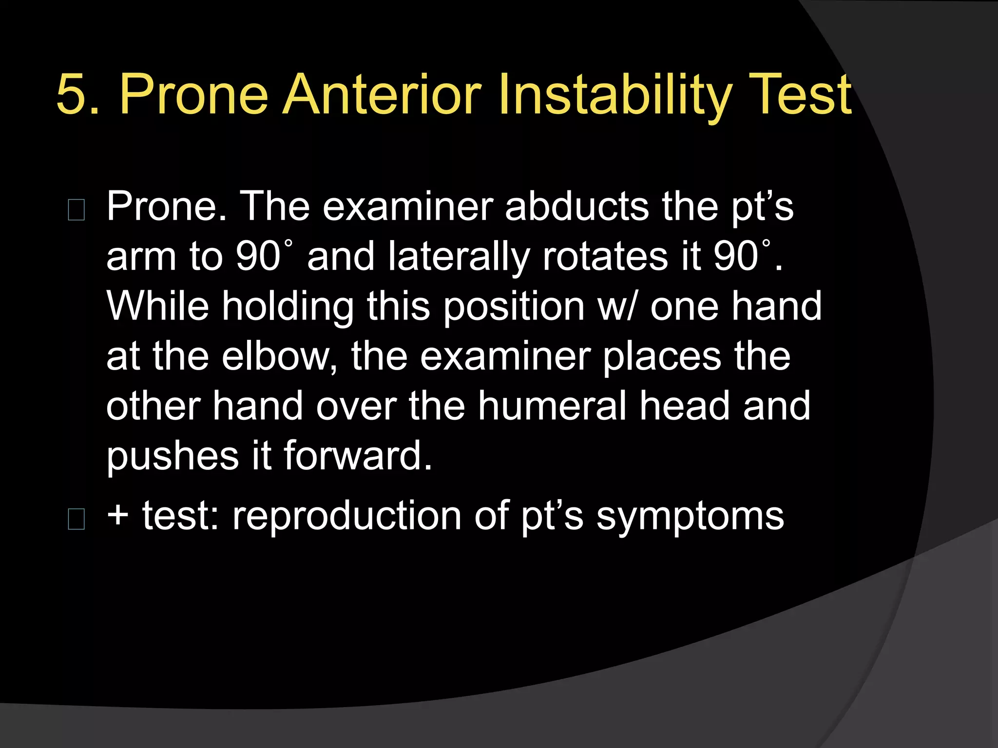 Shoulder - Special Tests | PPTX