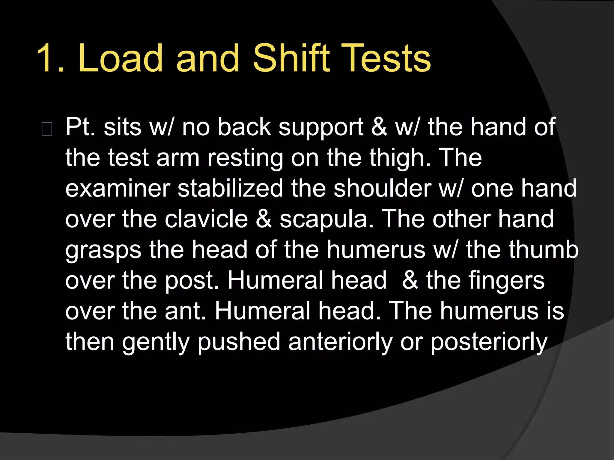 Shoulder - Special Tests | PPTX