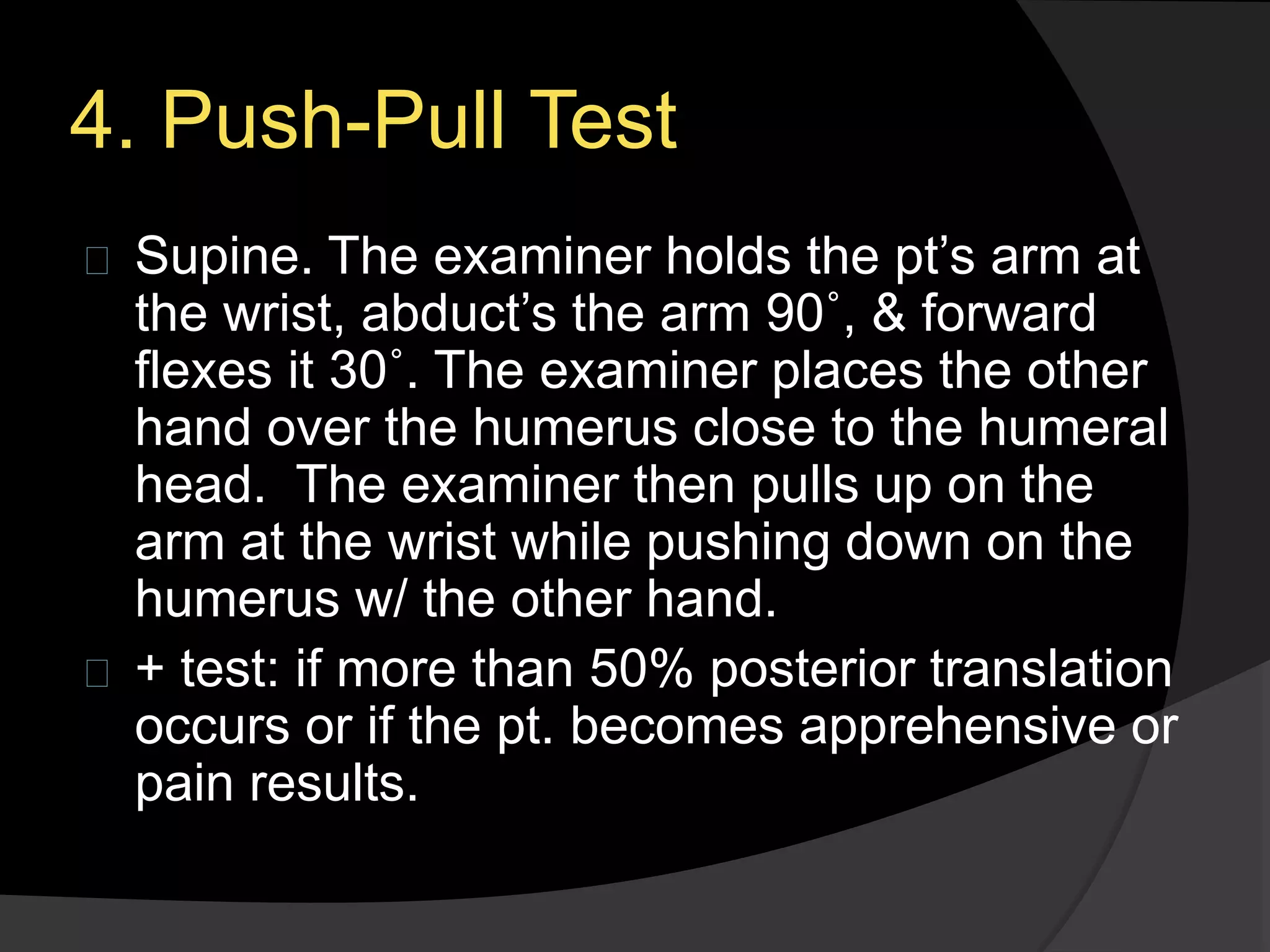 Shoulder - Special Tests | PPTX