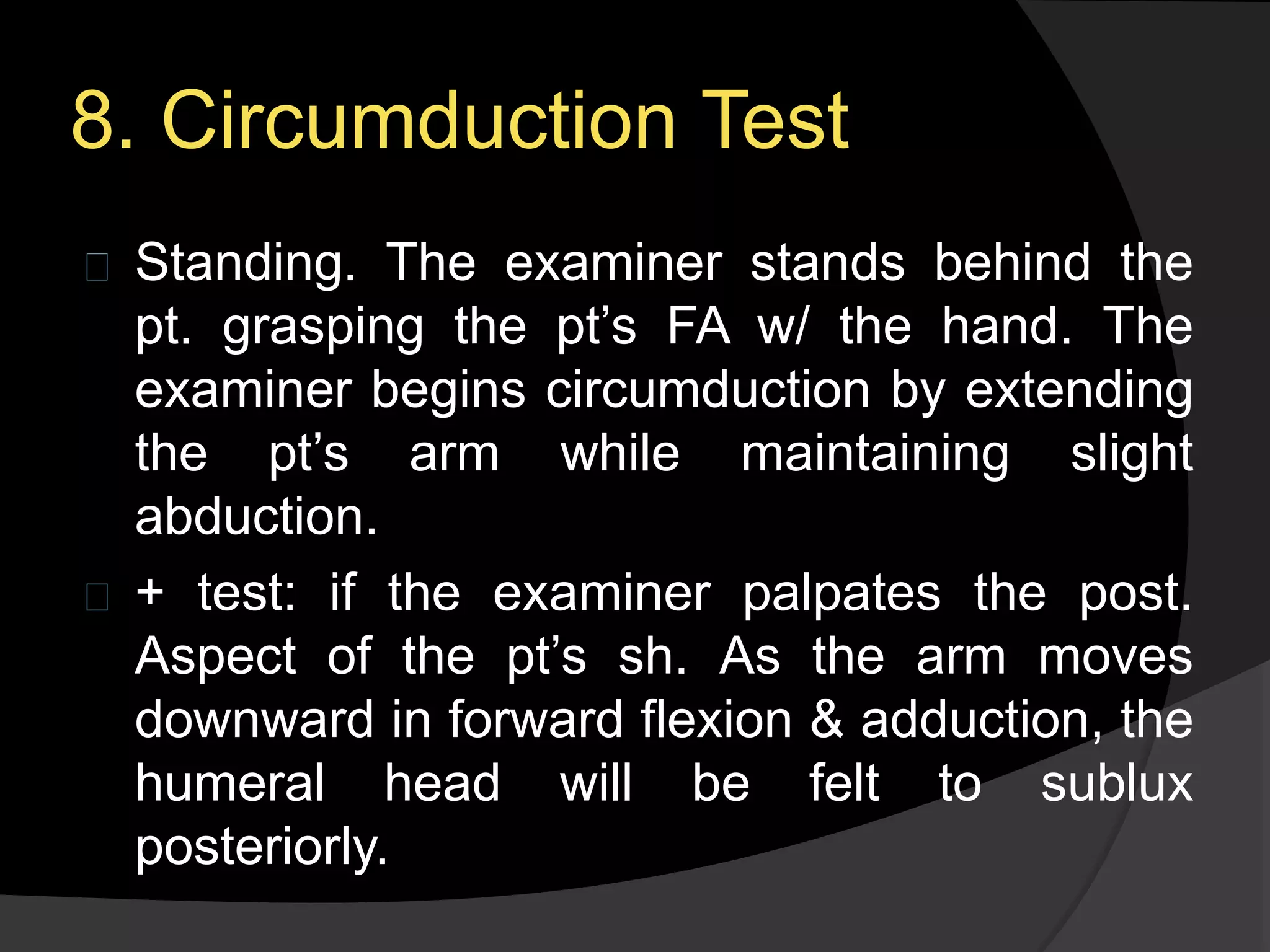 Shoulder - Special Tests | PPTX
