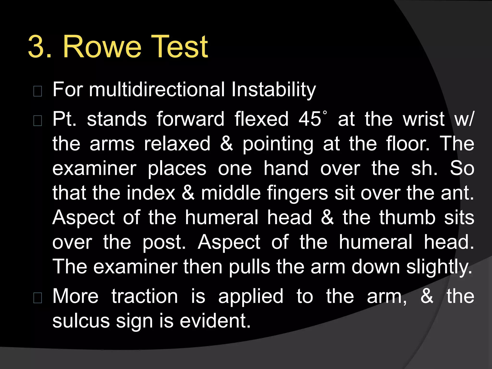 Shoulder - Special Tests | PPTX
