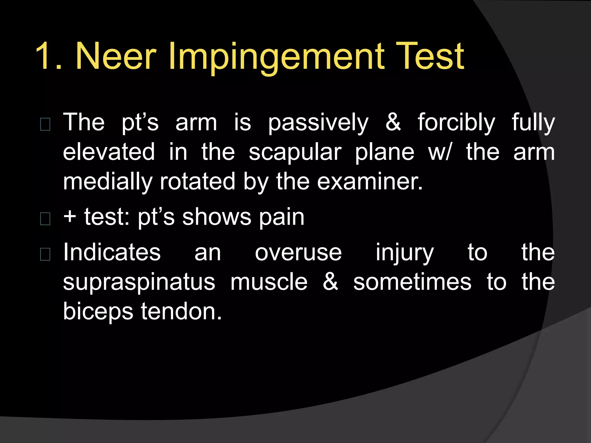 Shoulder - Special Tests | PPTX