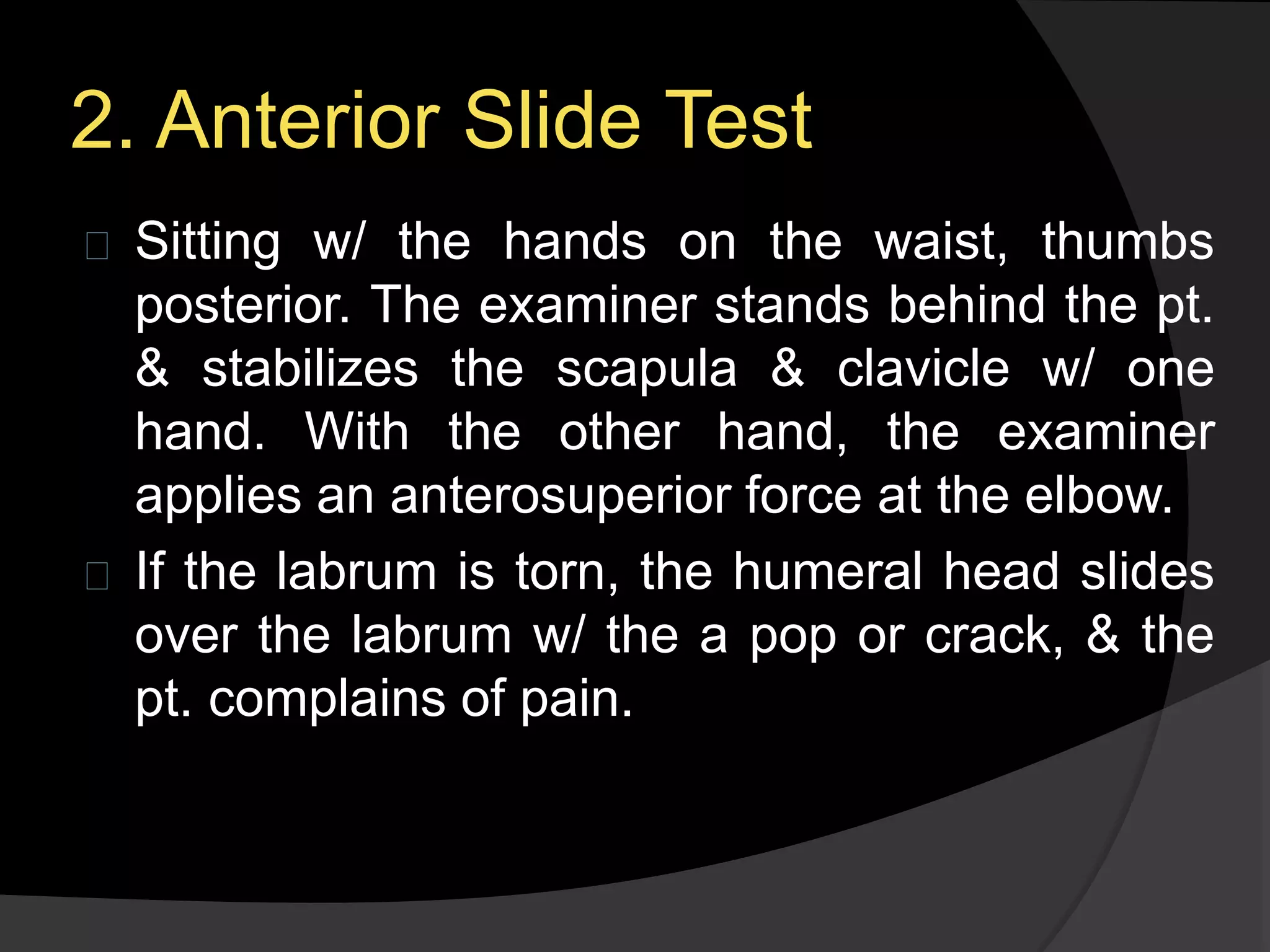 Shoulder - Special Tests | PPTX