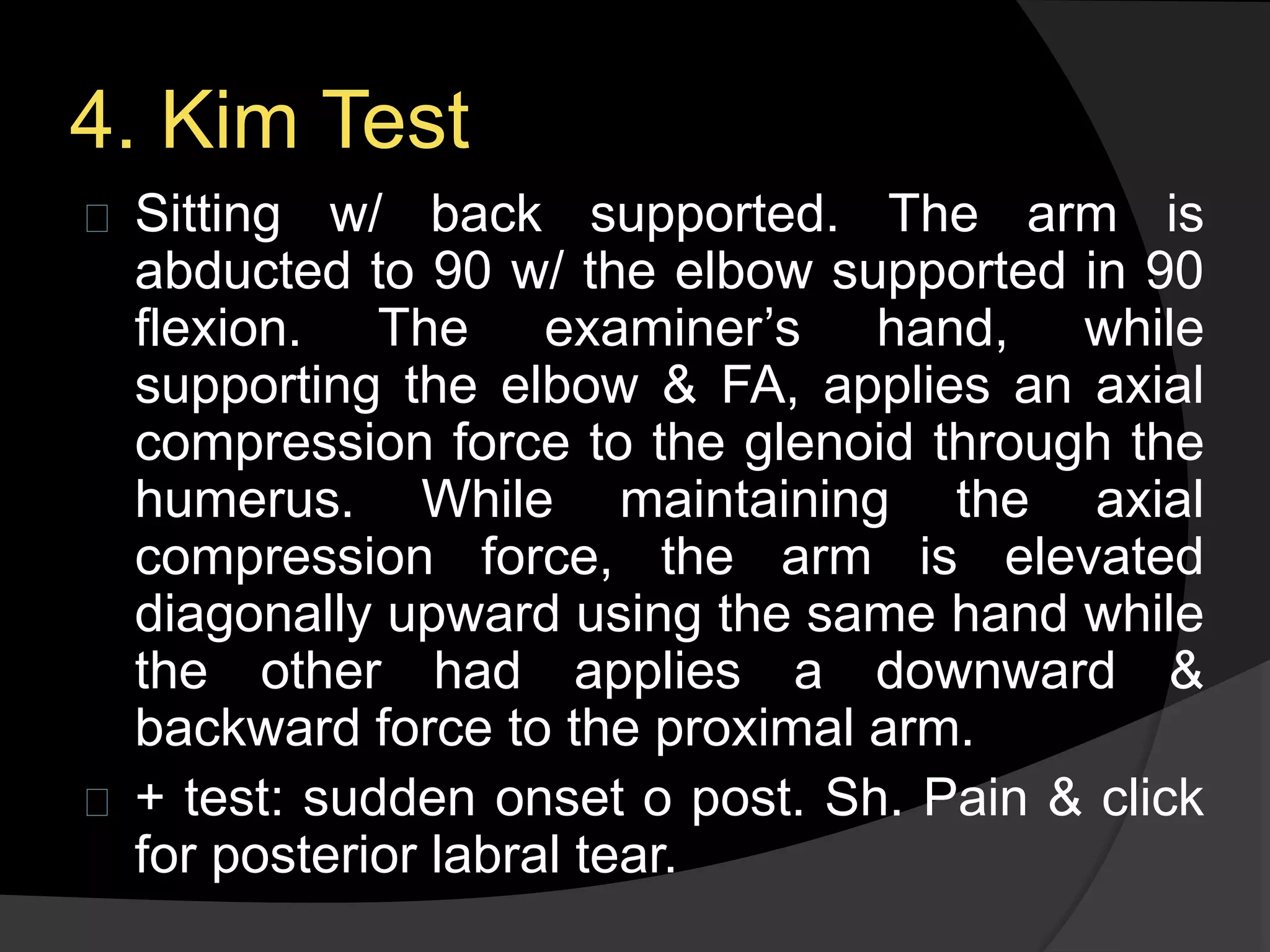 Shoulder - Special Tests | PPTX
