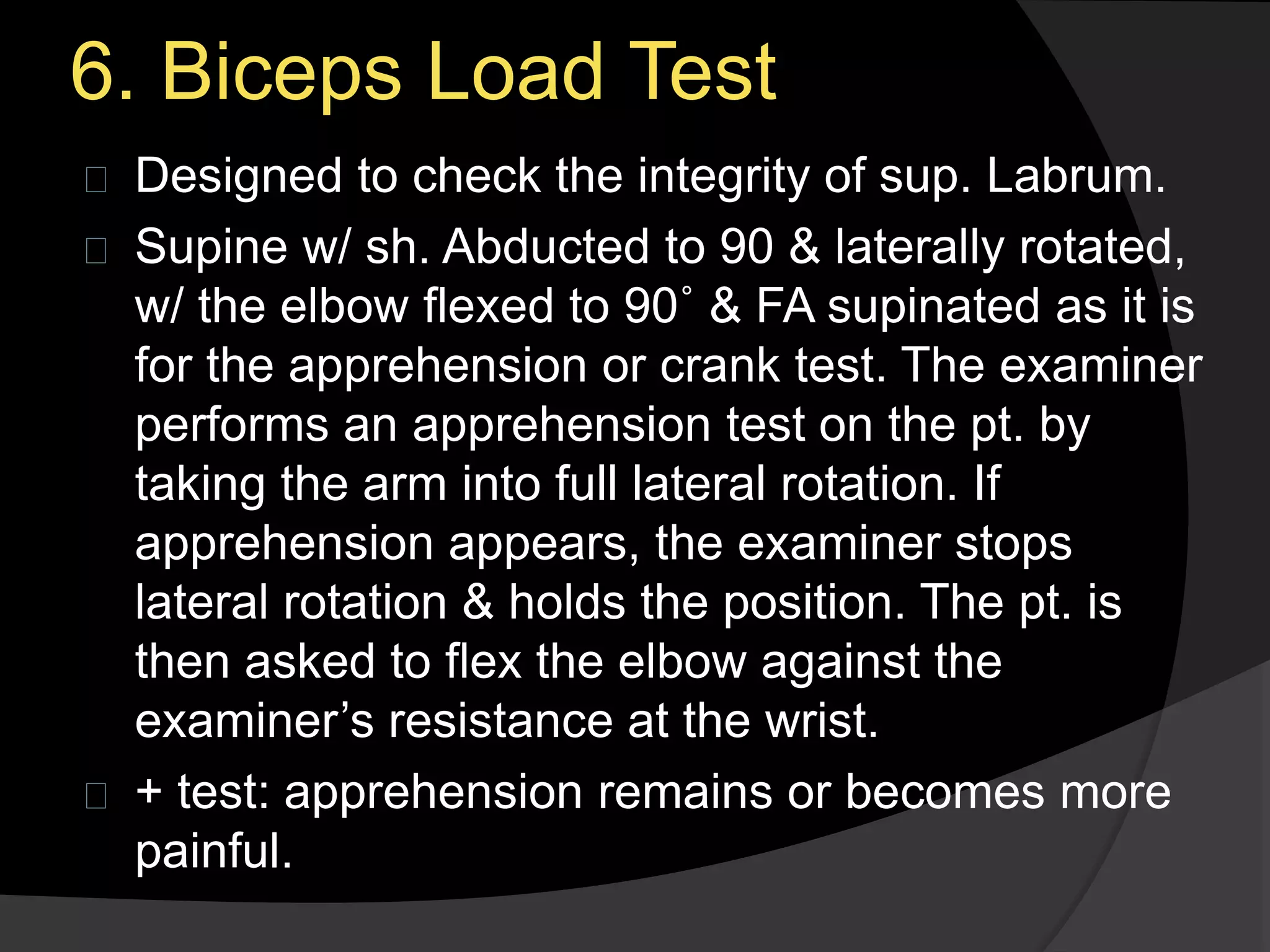 Shoulder - Special Tests | PPTX