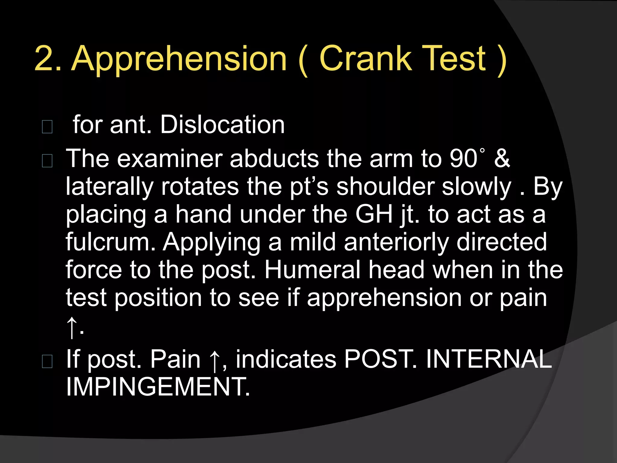 Shoulder - Special Tests | PPTX
