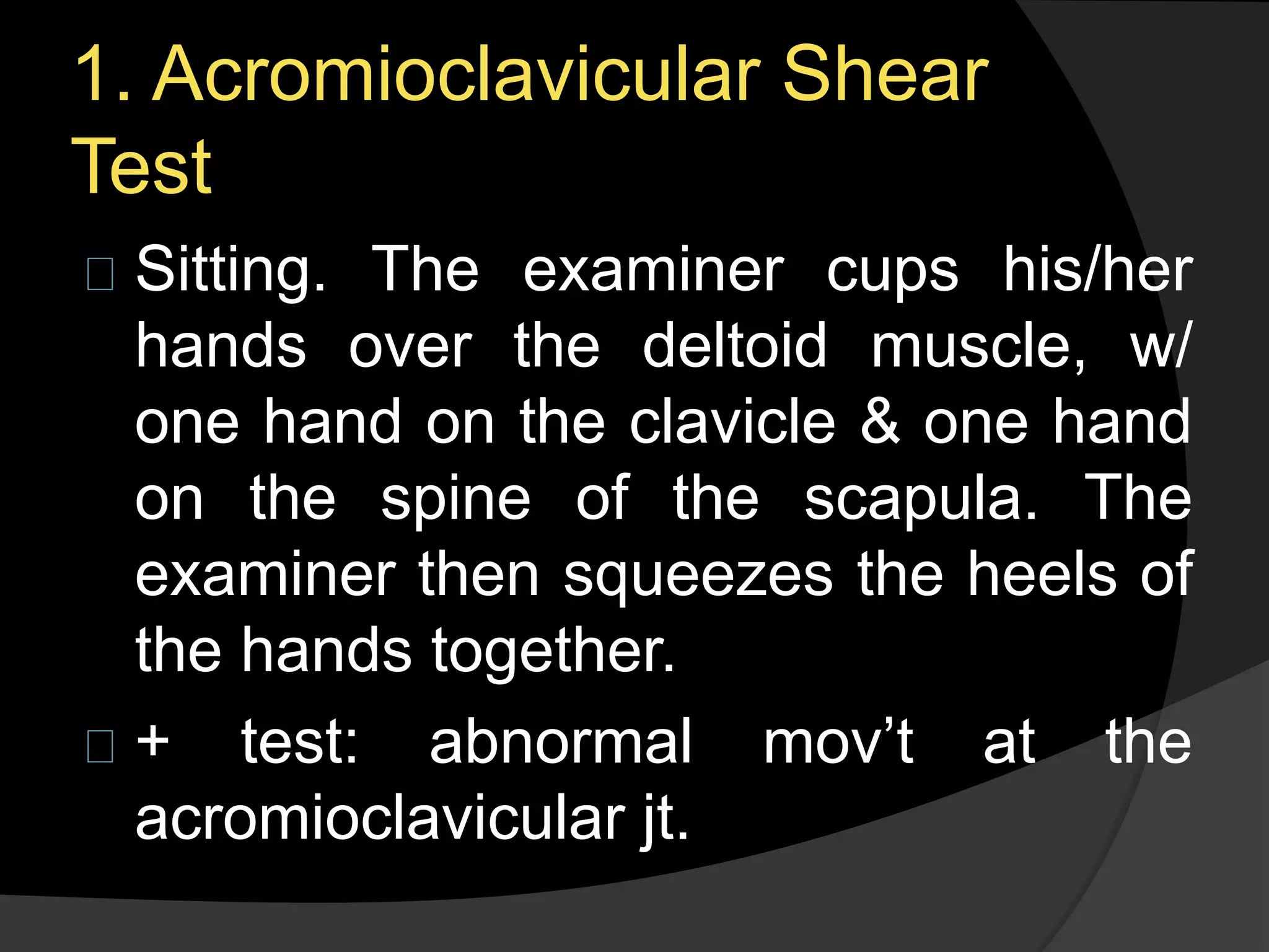 Shoulder - Special Tests | PPTX