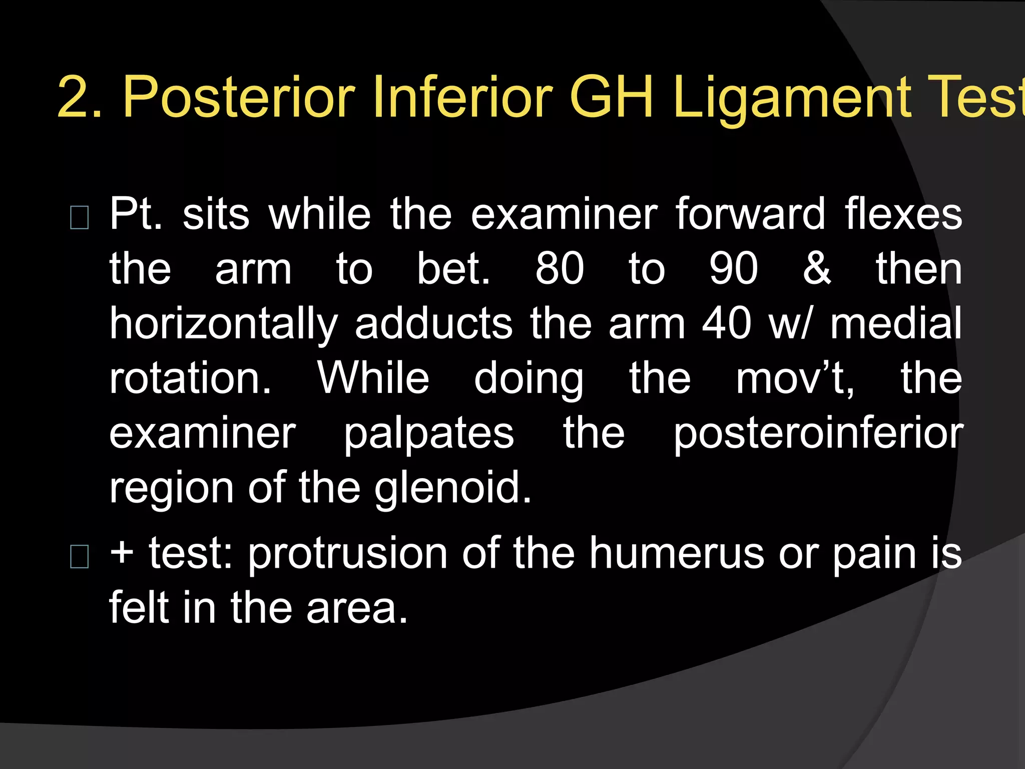 Shoulder - Special Tests | PPTX