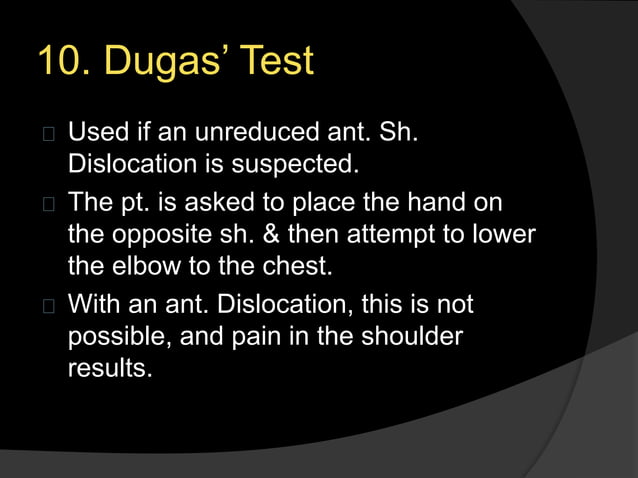 Shoulder - Special Tests | PPTX | Death, Injury, or Military Conflict ...