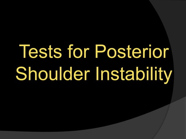 Shoulder - Special Tests | PPTX | Death, Injury, or Military Conflict ...