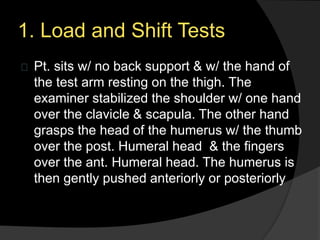 Shoulder - Special Tests | PPTX