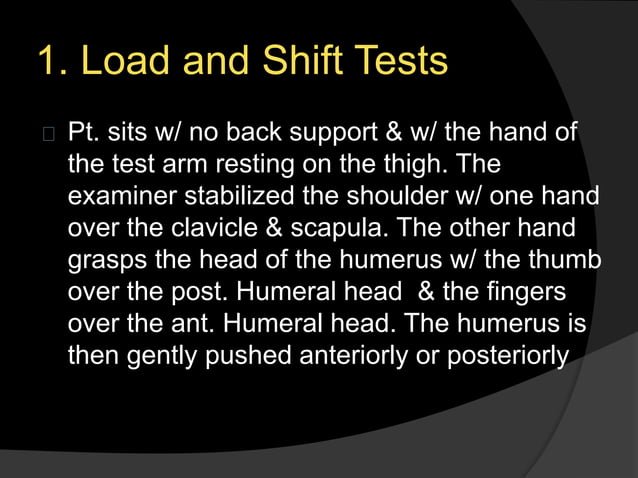 Shoulder - Special Tests | PPTX | Death, Injury, or Military Conflict ...
