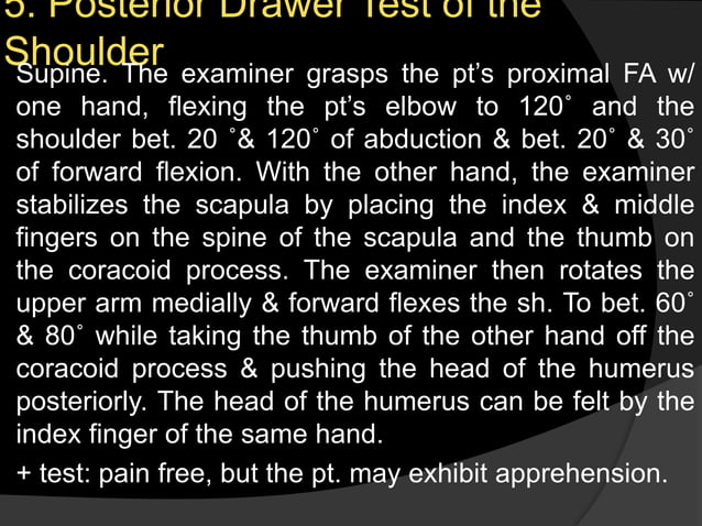 Shoulder - Special Tests | PPTX | Death, Injury, or Military Conflict ...