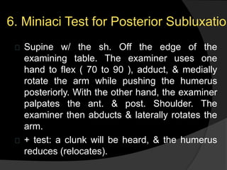 Shoulder - Special Tests | PPTX