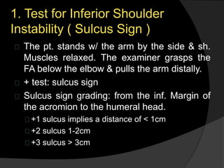 Shoulder - Special Tests | PPTX