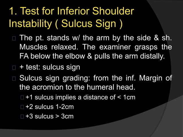 Shoulder - Special Tests | PPTX | Death, Injury, or Military Conflict ...