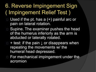 Shoulder - Special Tests | PPTX