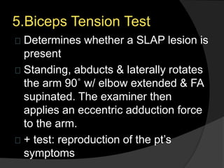 Shoulder - Special Tests | PPTX